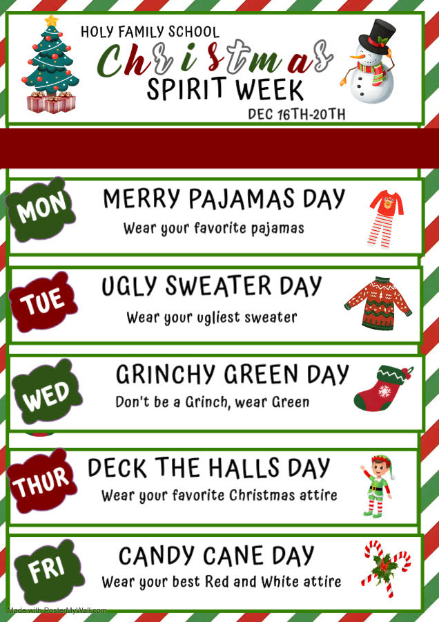 Christmas Spirit Week! – Lindsay Holy Family